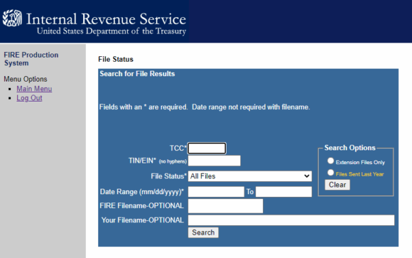 How to check your file status | IRS FIRE