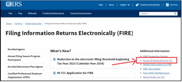 IRS Application for TCC | How to Apply for TCC Code?